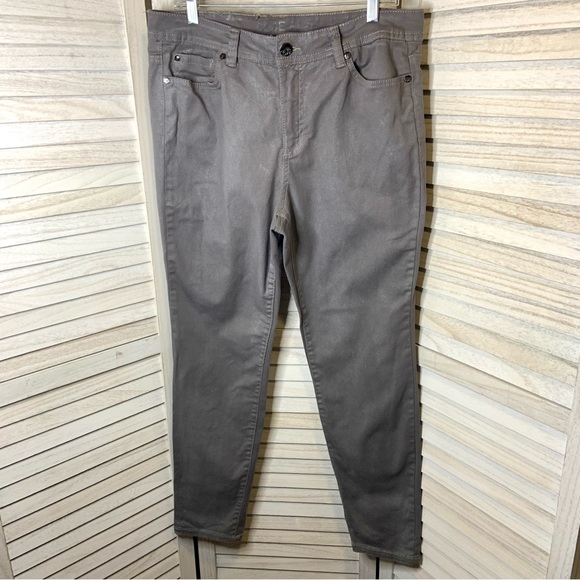 Code Bleu | Jeans | Code Bleu Gray Shimmer Metallic Wash Low Rise ...